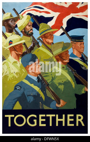 WW2 propaganda poster showing unity between axis forces with flags on a ...