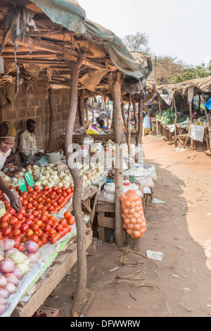 Stalls in Zambian market Stock Photo - Alamy
