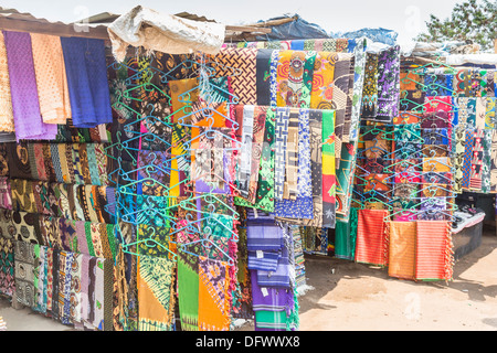 Fabric market stall in Livingstone, Zambia Stock Photo: 22809133 - Alamy