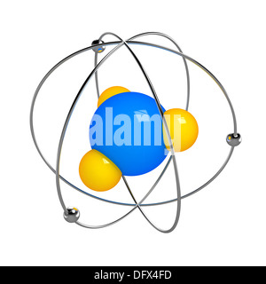 Illustration of a molecule, atom symbol for chemistry, biology ...