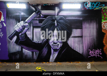 Graffiti depicting actor Choi Min-sik as Oh Dae-su is the 2003 film ...