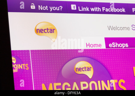 Screenshot of the Nectar card homepage Stock Photo - Alamy