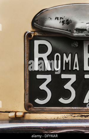 Old Roma car licence plate Rome Lazio Italy Stock Photo - Alamy