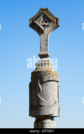 Jesus Christ on cross stone monument in Salamanca, Castile and Leon ...