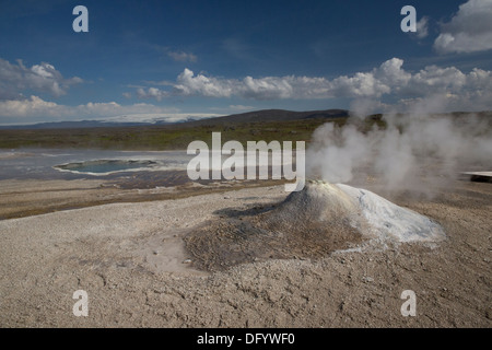 Iceland, Interior, Hveravellir Hot Springs Area, Colorful Algae Stock ...