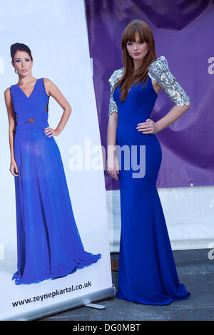 Manchester, UK 10th October, 2013. Jennifer Lumb modelling clothes for ...