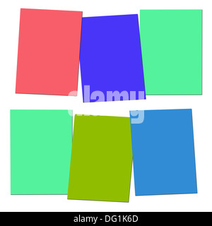 Three Blank Paper Slips Showing Copyspace For 3 Letter Word Stock Photo ...