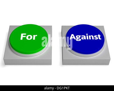 For Against Showing Pros Cons Positive Negative Stock Photo - Alamy