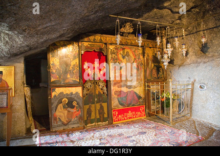 St. John Cave, Patmos, Dodecanese, Greek Islands, Greece, Europe Stock ...