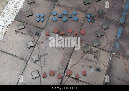 Battle of Agincourt map Stock Photo - Alamy