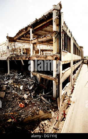 The demolition of a building Stockholm Sweden Stock Photo - Alamy