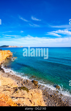 Ibiza Sa Caleta beach in south San Jose at Balearic Islands of spain ...