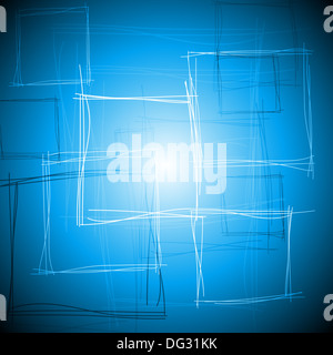 Abstract tech drawing with squares Stock Photo - Alamy