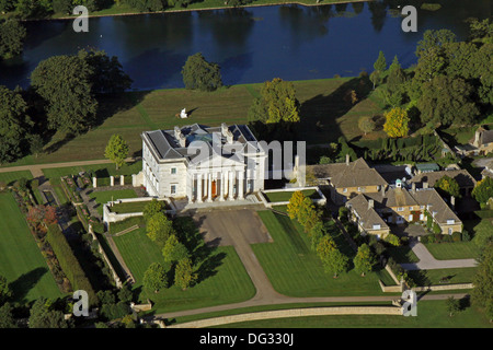 High above Tusmore Park estate. the house can be seen in the background ...