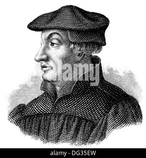 Ulrich Zwingli, 1484 - 1531, a Swiss theologian and reformer of Zurich ...