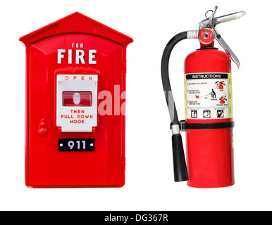 Fire Alarm Pull Station Box. Wall mounted manual fire alarm pull Stock ...