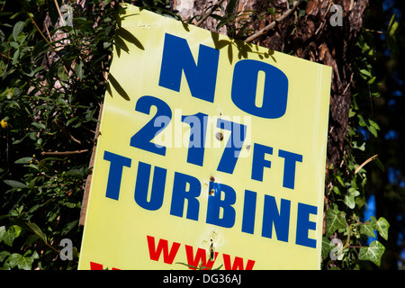 Anti wind farm sign No Giant Wind Turbines Here near Blackcraig Hill ...