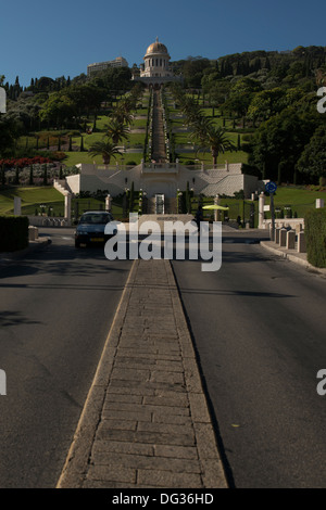 Stairs leading to the Shrine and Tomb of the Bab , Haifa Israel Stock ...