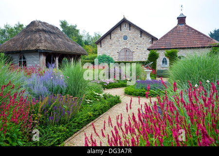 The formal garden at Lady Farm, Chelwood, nr Bath, Somerset, England UK Stock Photo - Alamy