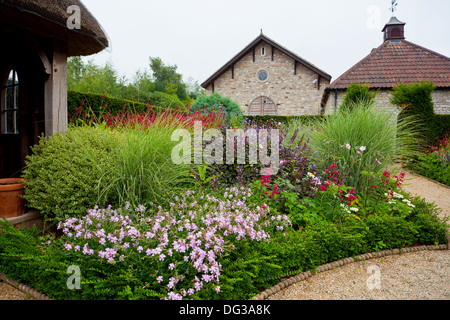 The formal garden at Lady Farm, Chelwood, nr Bath, Somerset, England UK Stock Photo - Alamy