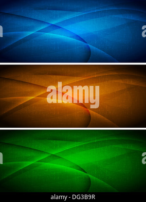 Set of wavy grunge banners Stock Photo - Alamy