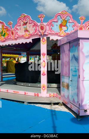A closed and deserted fun fair in Littlehampton, West Sussex Stock ...