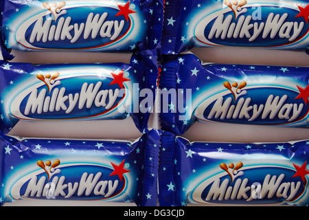 Milky Way candy bar with wrapper opened Stock Photo - Alamy