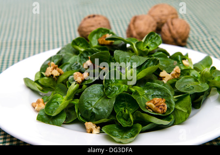 salad with fresh vegetables, walnuts and corn Stock Photo - Alamy