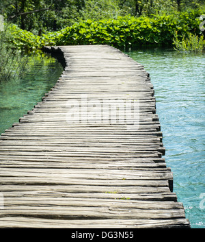 Wooden Hiking Path or Trail over Water Stock Photo - Alamy
