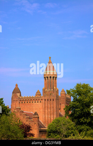 Quarr Abbey, Isle of Wight, UK, a Benedictine abbey founded in 1901. It ...
