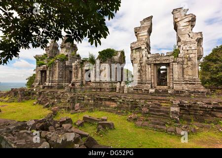 Phnom Bok temple ruins, Phnom Bok hill, Angkor World Heritage Site ...