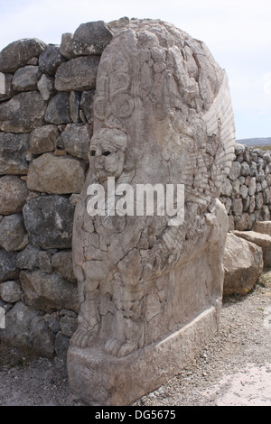 The ancient city of Hattusa. Sphinx Gate at Hattusa. Bogazkale, Corum ...