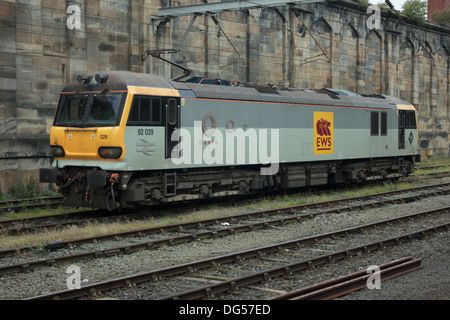 EWS Class 92 electric locomotive No 92022 with a Channel Tunnel Stock ...