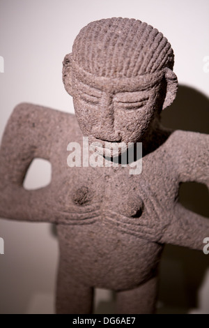 Detail of the head of a Mayan sculpture found in Costa Rica. Ancient ...