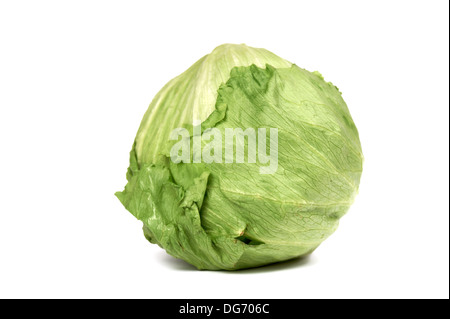 Iceberg lettuce on color background Stock Photo - Alamy