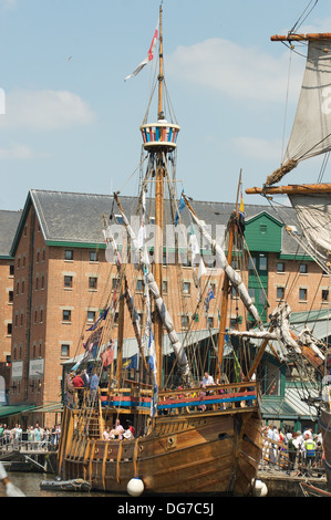 The replica of John Cabott's ship, The Matthew at Gloucester Tall Ships ...