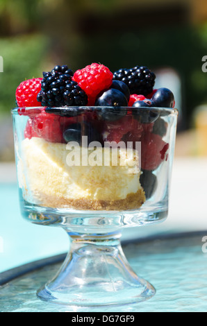 Morning dessert with fresh berries by the swimming pool Stock Photo - Alamy
