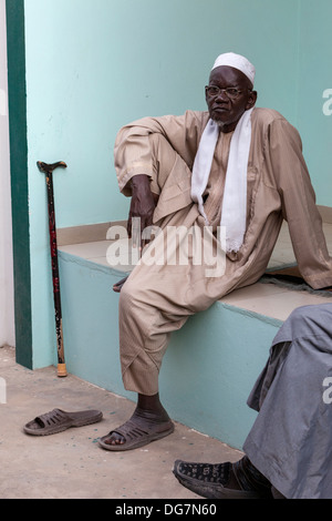 Senegal, Saint Louis. Senegalese Muslim Man Waiting for Prayer Time at ...