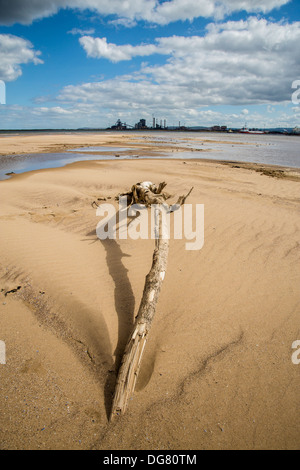 Redcar Steelworks (SSI) from North Gare Sands, Hartlepool Stock Photo ...