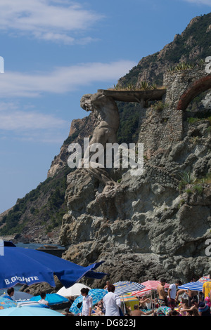 Statue of Neptune at Monterosso al Mare, one of the towns in the Cinque ...