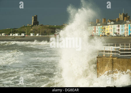 Aberystwyth Wales UK weather 16th April 2025, a stormy day on the west ...
