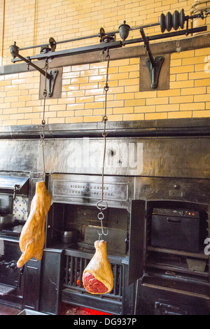 The kitchen at Cragside, Rothbury, Northumberland, the home of Lord ...