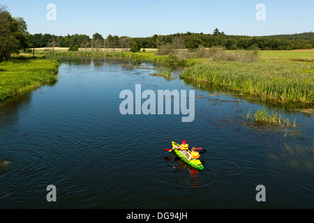 Gudenå - a small Danish river popular for Kayaking. Svostrup, near ...