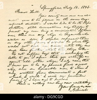 letter from President Abraham Lincoln, to Albert Hodges newspaper ...
