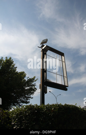 damaged neon sign notice outdoors Stock Photo - Alamy