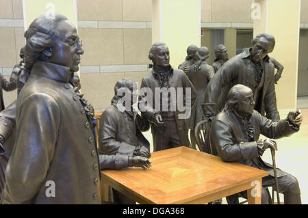 Bronze statues of 42 delegates to the Constitutional Convention Stock ...
