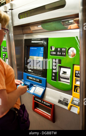 New York Subway Ticket Machine Stock Photo - Alamy