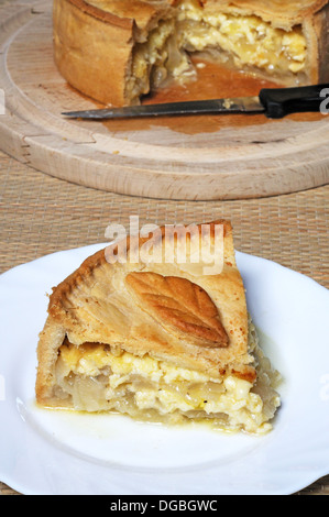 Lancashire cheese and onion pie, England, UK, Western Europe Stock ...