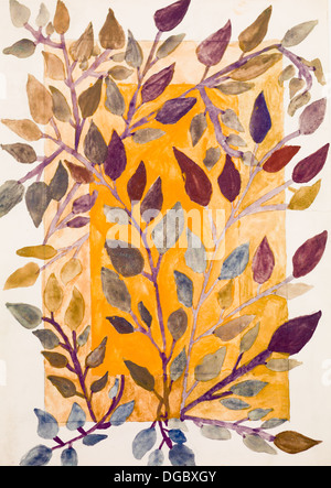 Hand drawn orange watercolor shape for your design. Creative painted ...