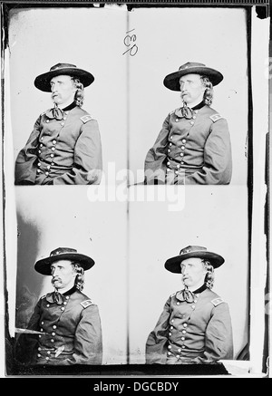A portrait of General George A. Custer, an American cavalry officer ...